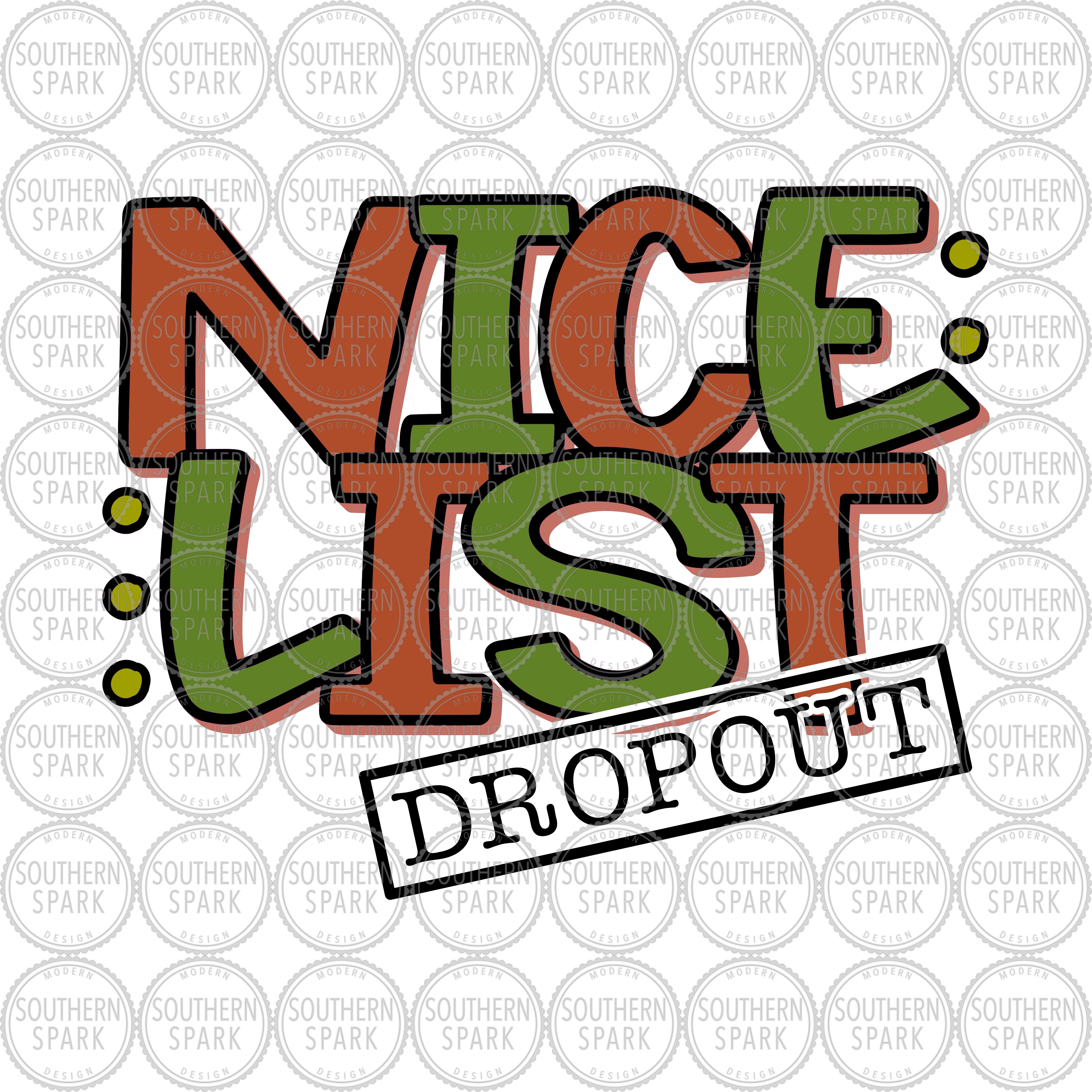 Christmas SVG / Nice List Dropout SVG / Naughty List / Merry Christmas ...