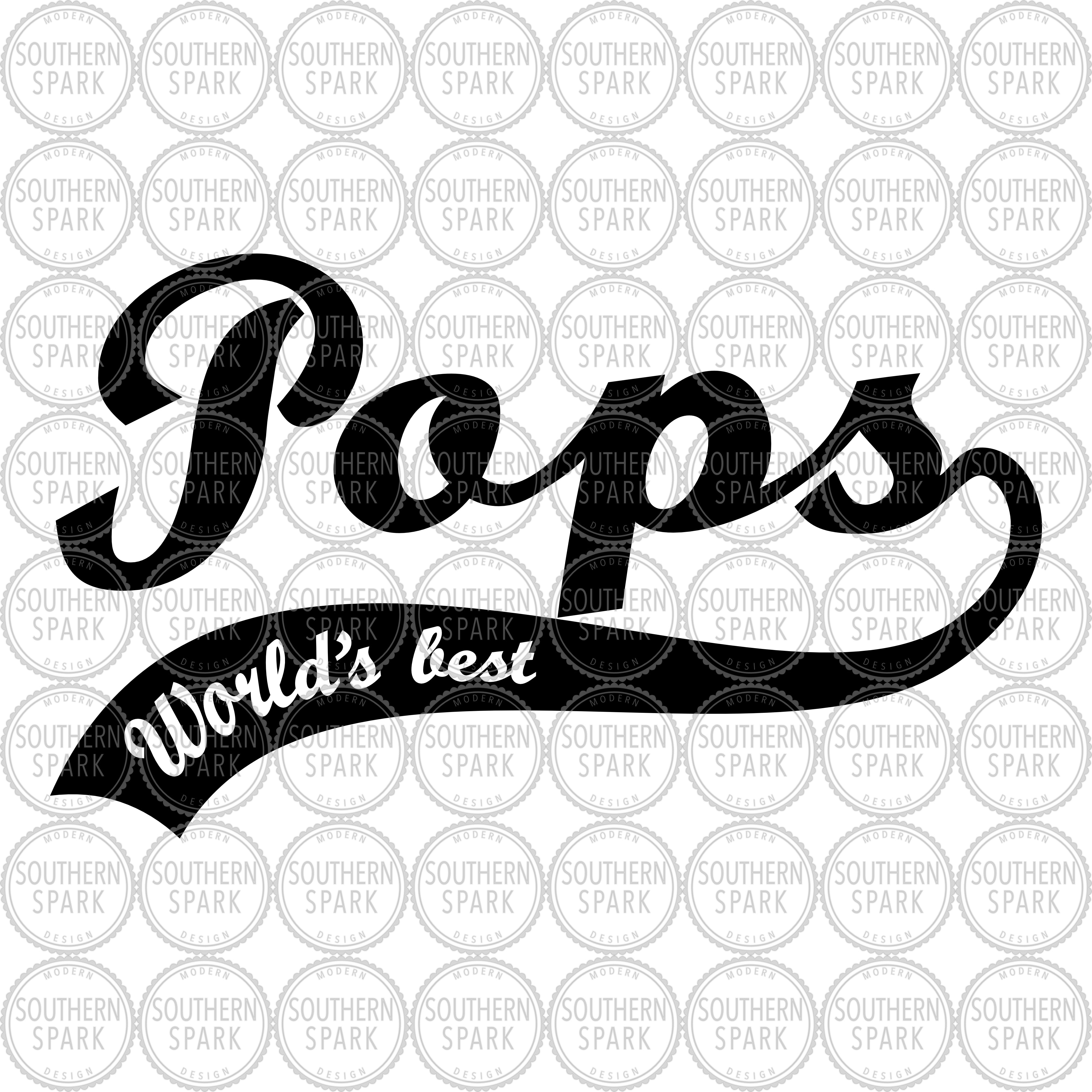 Father's Day SVG / Pops SVG / Pops World's Best SVG / Grandfather / Cu ...